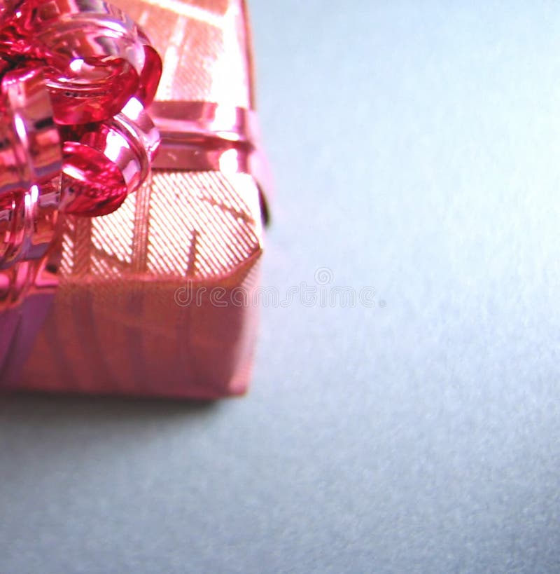 Red Gift Wrapped Package with Large Blank Tag Stock Photo - Image of ...