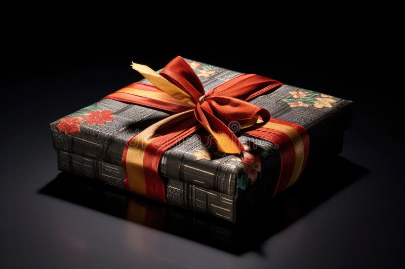 Gift wrapped in silk cloth stock photo. Image of christmas - 286972564