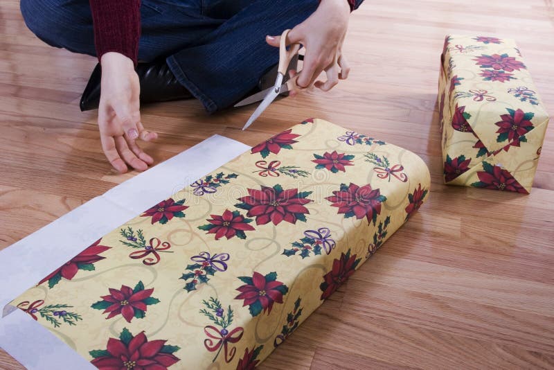 Gift Wrapping stock photo. Image of presents, sales, holding - 1118198