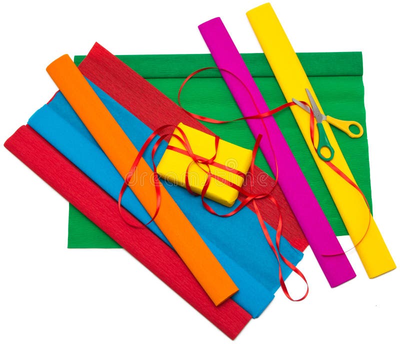 Gift Wrapping Paper Texture Stock Photo - Image of orange, holiday ...