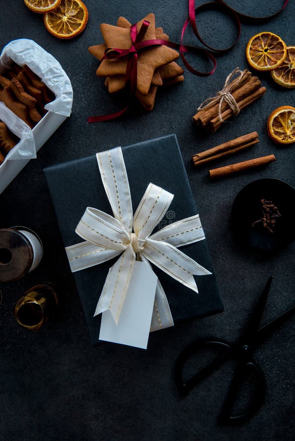 Gift Wrapping for Christmas. Materials and Accessories for Wrapping ...