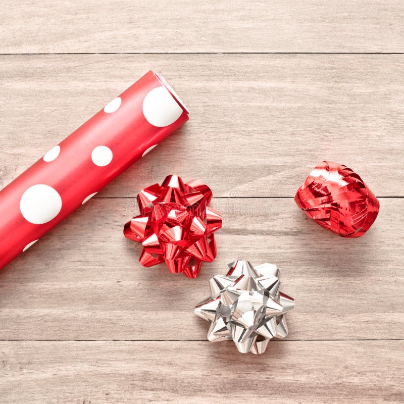 Gift wrapping stock image. Image of foil, present, spotty - 37126447