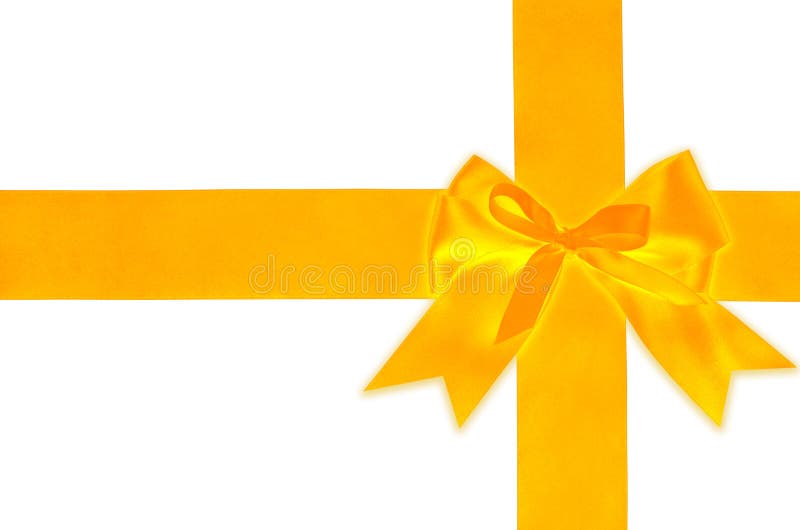 Gift Box with Bow on Yellow and Green Background. Top View Stock Image ...