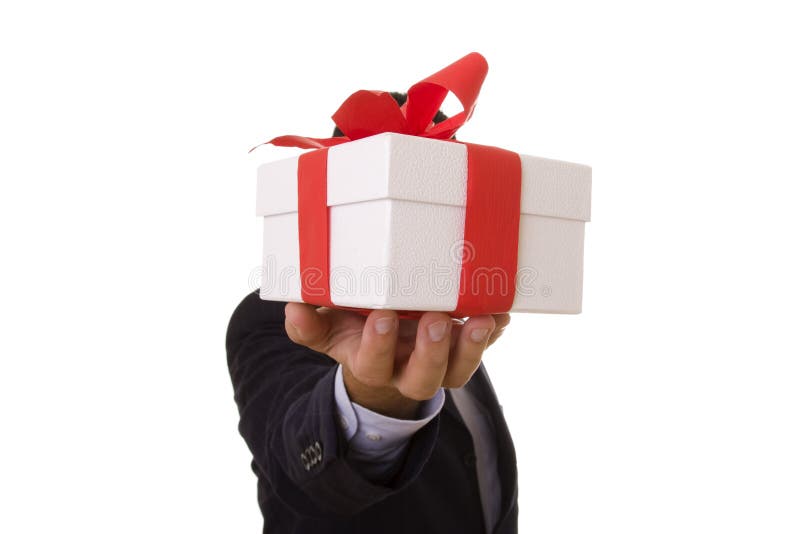A gift for you! stock image. Image of isolated, confident - 6686809