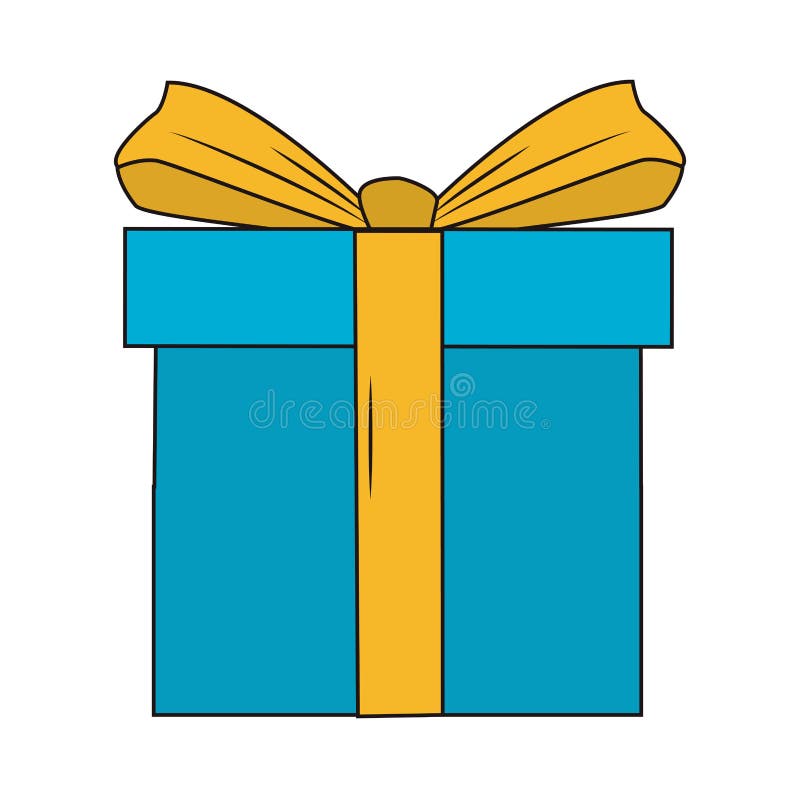 Giftbox present cartoon stock vector. Illustration of valentine - 143534047