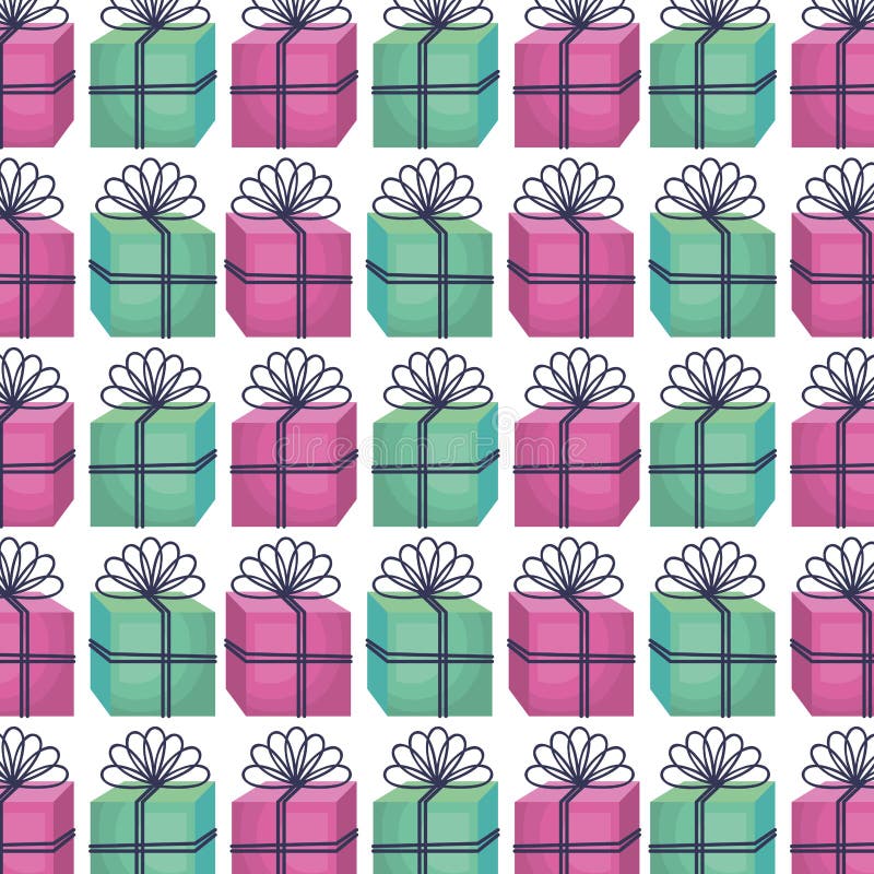 Giftbox Present Pattern Icon Stock Illustration - Illustration of flat ...