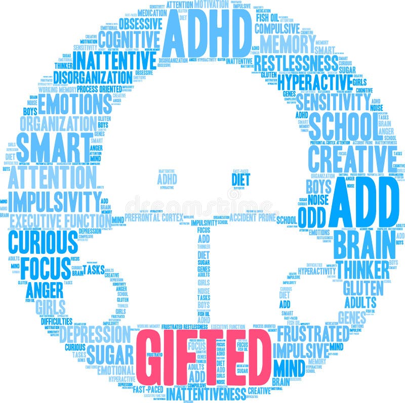 Gifted Word Cloud stock illustration. Illustration of creative - 104014867