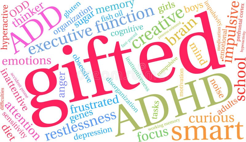 Gifted Word Cloud stock illustration. Illustration of hereditary ...