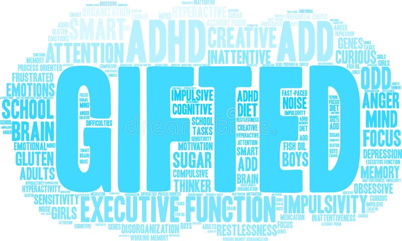 Gifted Word Cloud stock illustration. Illustration of hereditary ...
