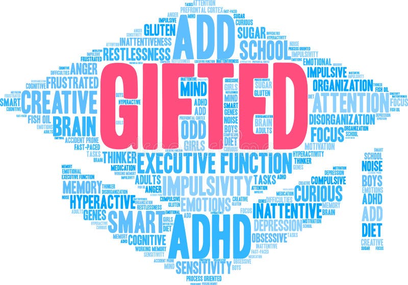 Gifted Word Cloud stock vector. Illustration of attention - 103136569