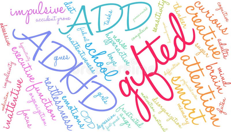 Gifted Word Cloud stock vector. Illustration of brain - 103137872