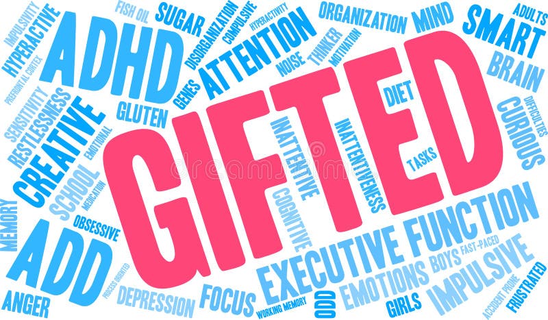 Gifted Word Cloud stock vector. Illustration of alphabet - 104012473