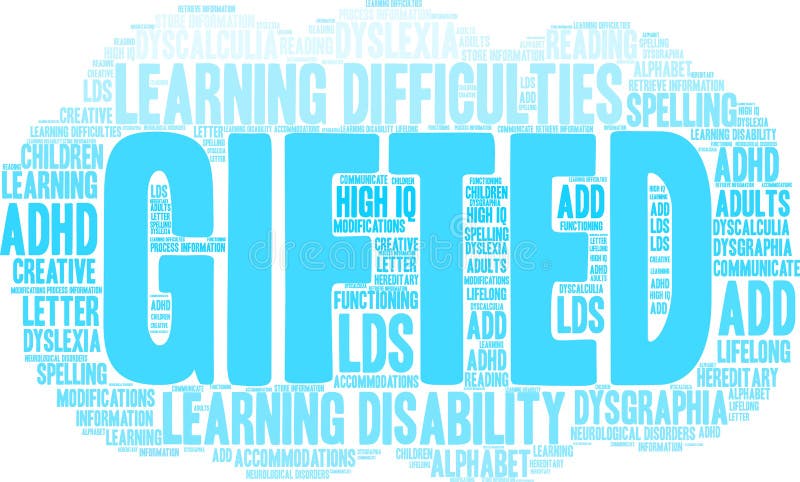 Gifted Word Cloud stock illustration. Illustration of store - 104012294