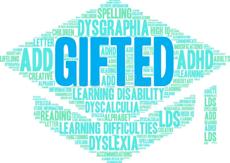 Gifted Word Cloud stock vector. Illustration of functioning - 104015034