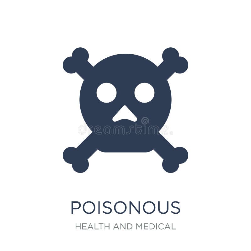 Giftig Pictogram Op Witte Achtergrond Eenvoudige Elementenillustratie ...
