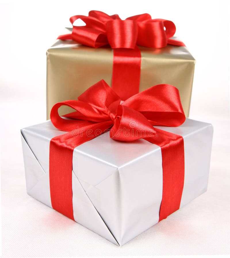 Gold Gift Box stock photo. Image of anniversary, gold - 3682388