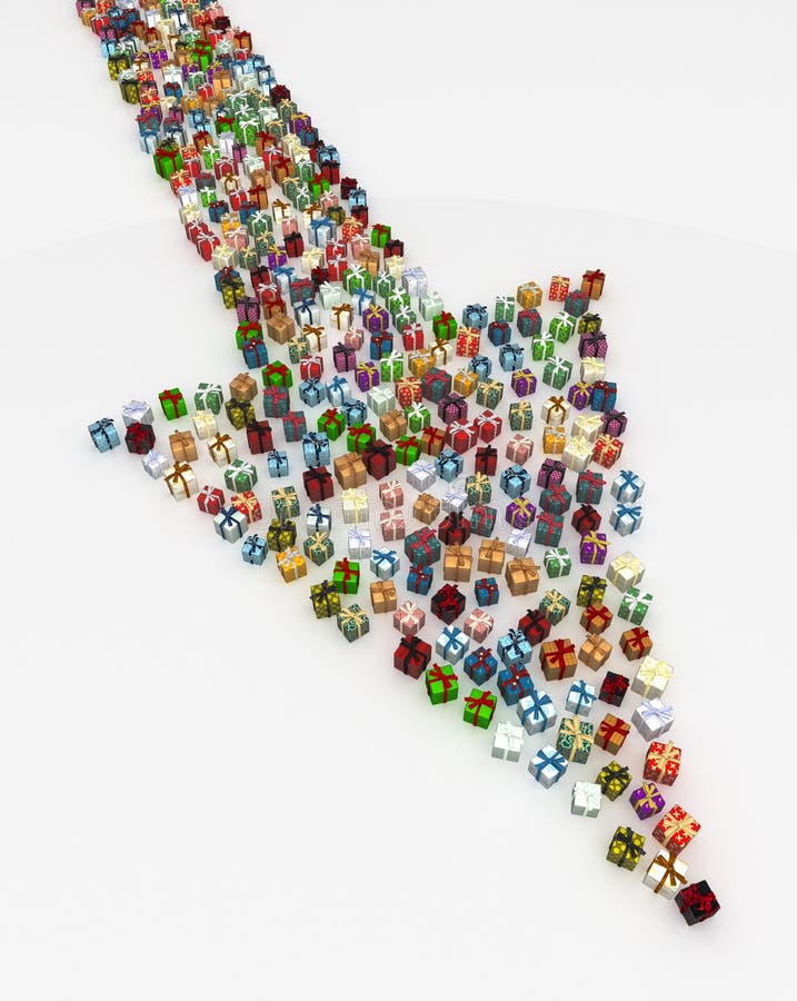 Gifts, Arrow Point stock illustration. Illustration of give - 12144602