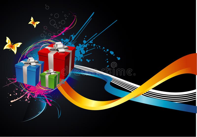 Gifts Backgrounds Illustration Stock Vector - Illustration of curve ...