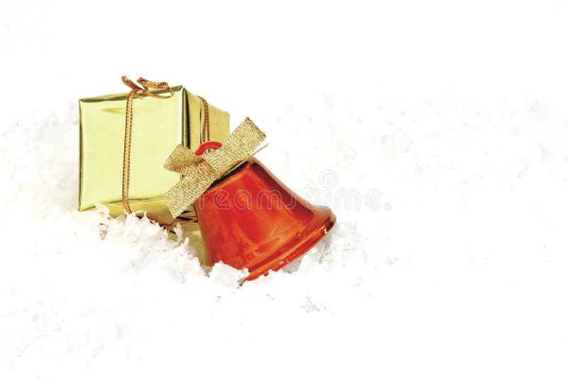 Gifts and bell close up stock photo. Image of carol, ocasion - 16908564