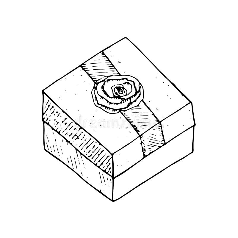 Gifts in Box, Vector Illustration, Hand Drawing Stock Illustration ...