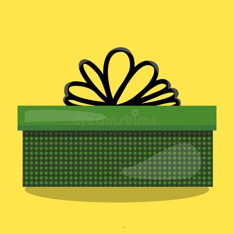 Gifts Green Box Wide Stripe 19 Stock Vector - Illustration of vector ...