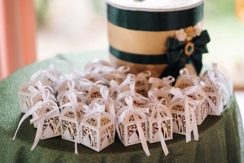Gifts for Guests at the Wedding Ceremony Stock Image - Image of detail ...