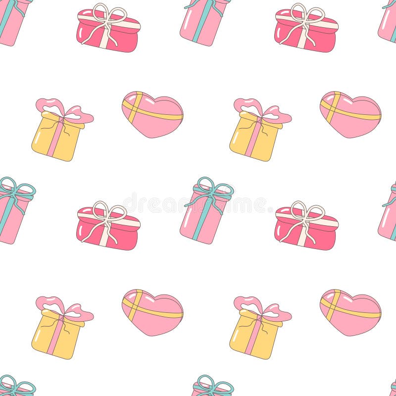 Gifts Holiday Set Pattern Packaging Bright Color Welcome Surprise Stock ...