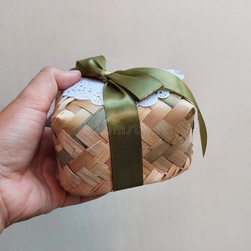 Gifts made of woven bamboo stock image. Image of paper - 264305993