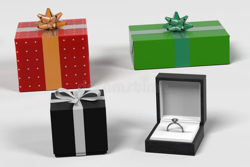Gifts set stock illustration. Illustration of gifts, jewelry - 82575757