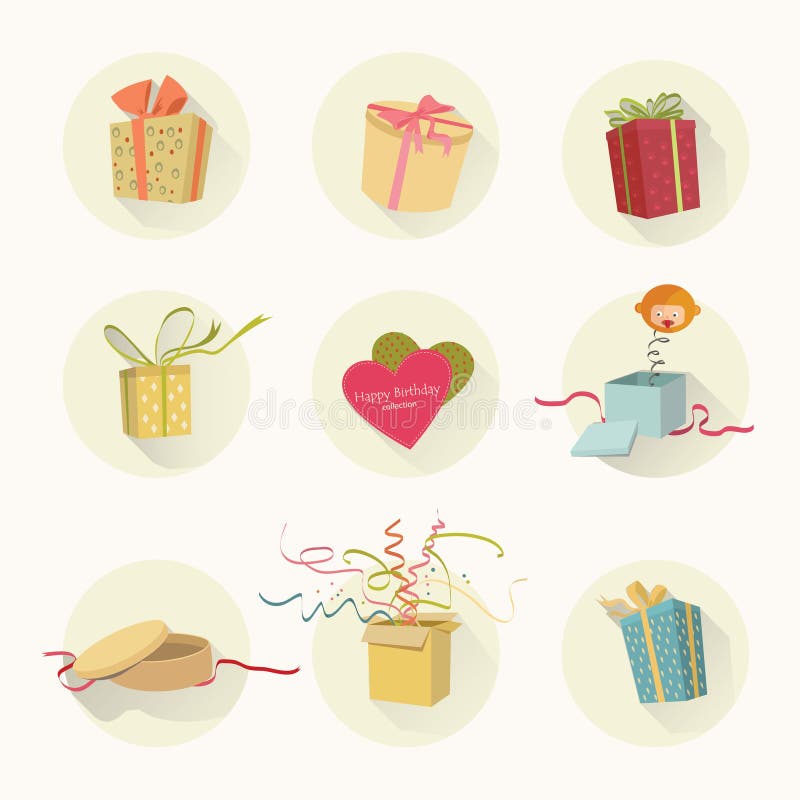 Gifts set stock vector. Illustration of present, colorful - 44302560