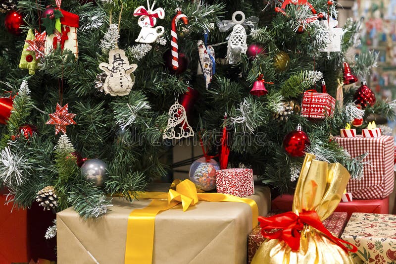 Gifts Under the Christmas Tree Stock Photo - Image of magic, decor ...