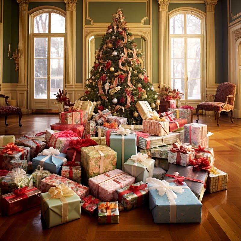 Gifts Unveiled: Unwrapping the Joy of Surprises Stock Photo - Image of ...