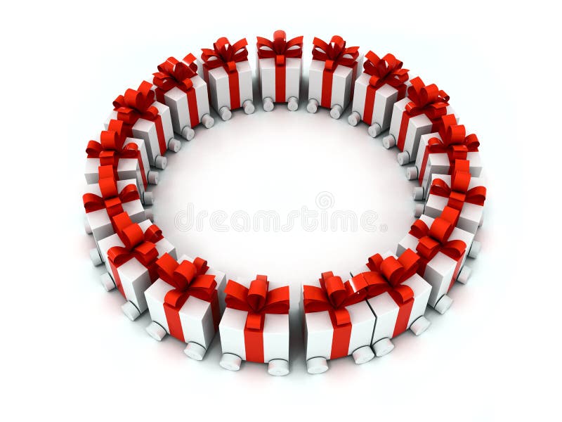 Gifts on wheels stock illustration. Illustration of cardboard - 22495218