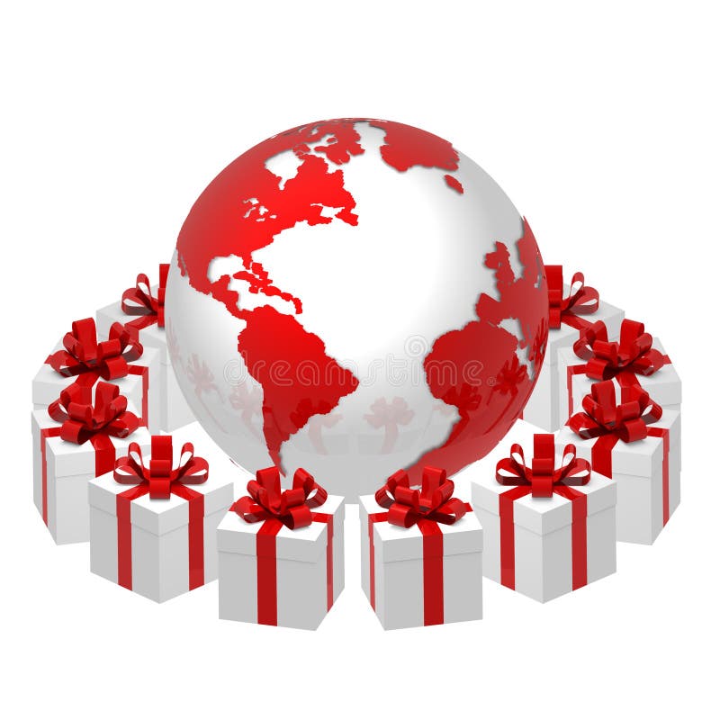 Gifts world stock illustration. Illustration of present - 16883876