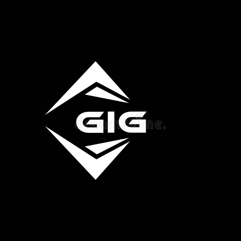 GIG Abstract Technology Logo Design on Black Background. GIG Creative ...