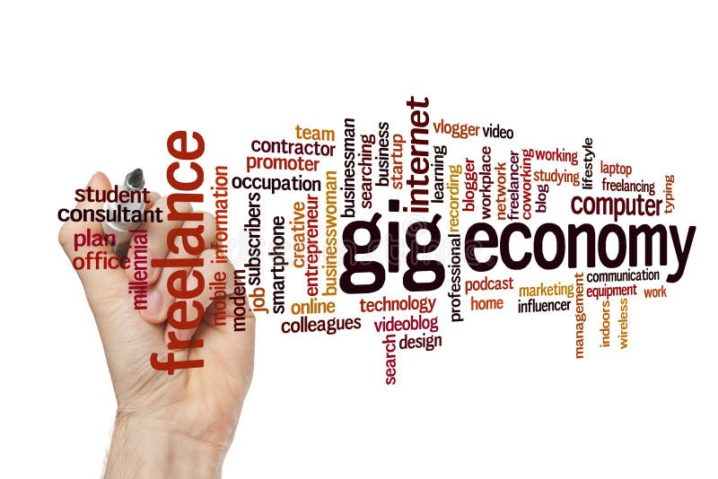 Gig Economy Word Cloud Concept Stock Illustration - Illustration of ...