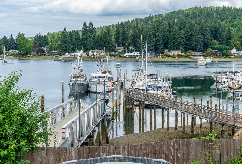 Gig Harbor Docks 2 stock photo. Image of boats, northwest - 289932674