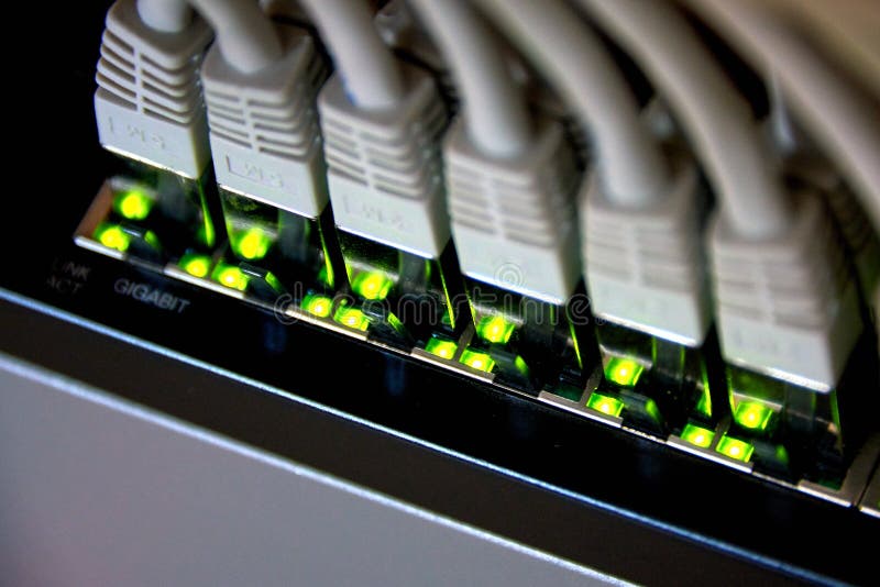 Gigabit Ethernet Connection Stock Image - Image of link, information ...