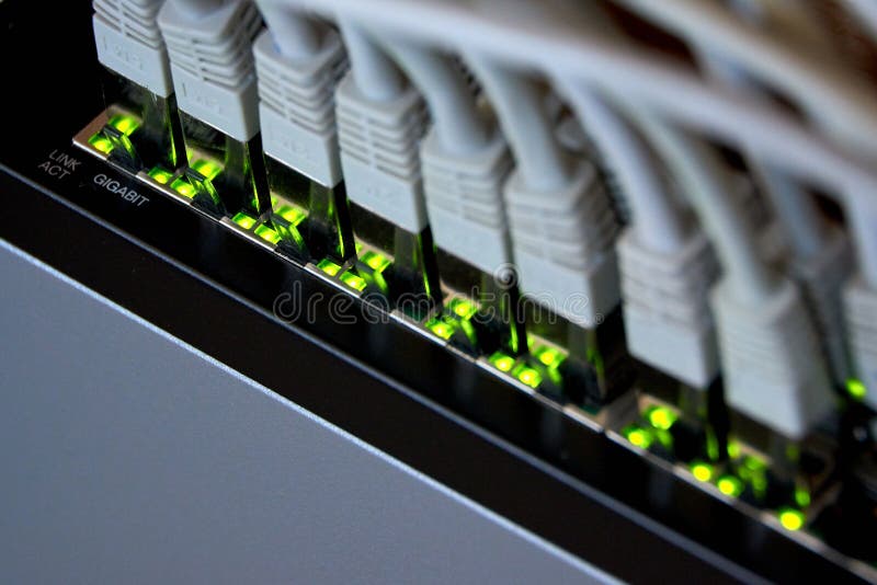 Gigabit Ethernet Connection Stock Image - Image of firewall, digital ...