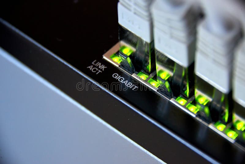 Gigabit Ethernet Connection Stock Photo - Image of link, patch: 99975176