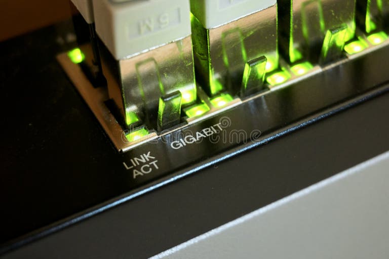 Gigabit Ethernet Connection Stock Image - Image of connection, rj45 ...