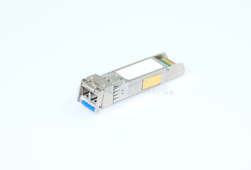 10 Gigabit (LR) Sfp Modules for Network Switch Isolated on White ...