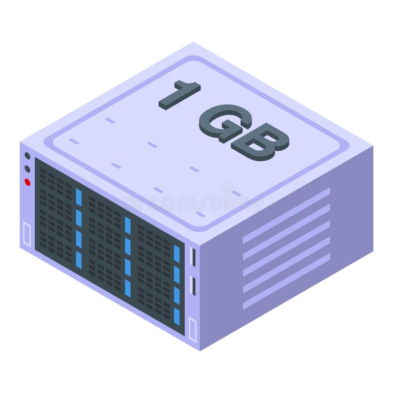 Gigabyte Data Computer Icon Isometric Vector. Sd Storage Stock Vector ...