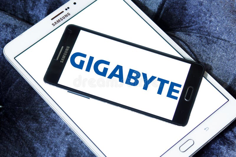 Gigabyte logo editorial photography. Image of logos, telephone - 77035932