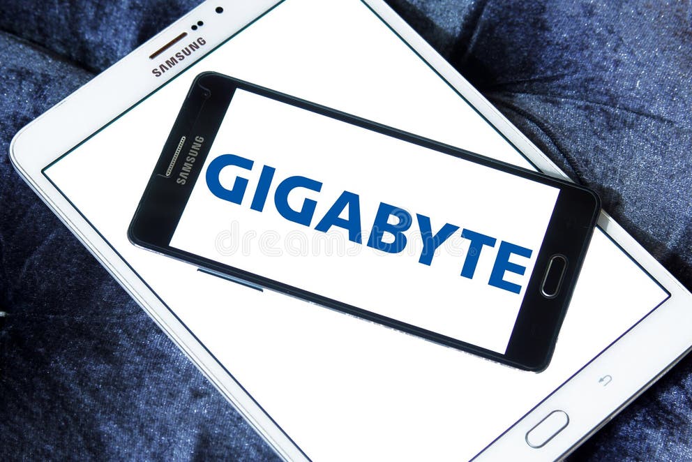 Gigabyte logo editorial photography. Image of logos, telephone - 77035932