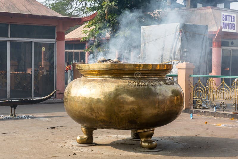 Gigant Smoke Shell in Bodhgaya, Bihar, India Stock Image - Image of ...