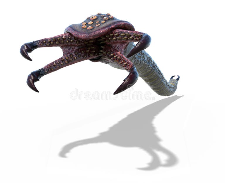 Giant Worm Monster stock illustration. Illustration of realistic ...