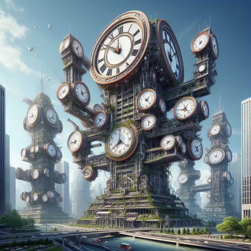 Gigantic Clock Towers Towering Structures with Clock Faces Visb Stock ...