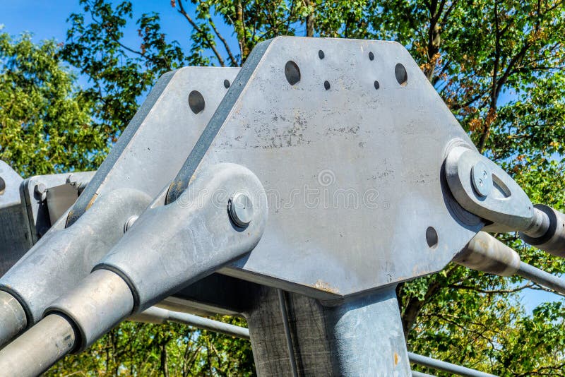 Steel cables connection stock photo. Image of hook, equipment - 2301404
