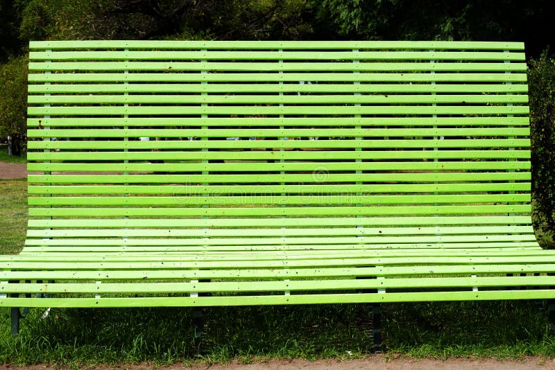 Gigantic green bench stock image. Image of outdoor, horizontal - 35742763